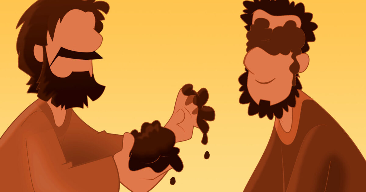 Jesus Heals a Man Who Couldn’t See | Audio Bible Stories | Kids Corner